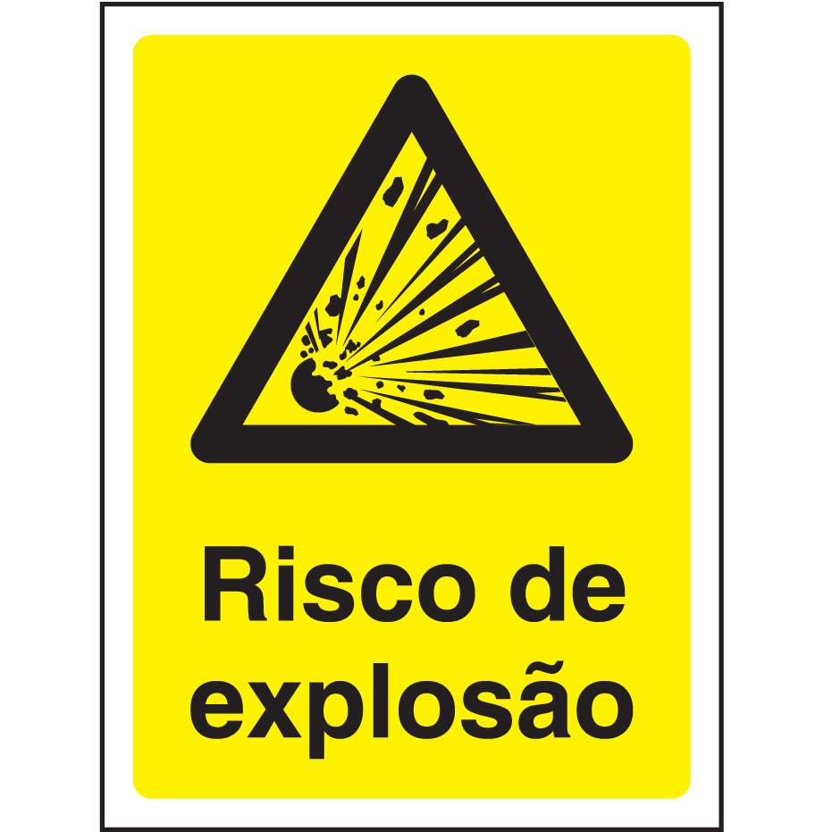 SINAL DE PERIGO - RISCO DE EXPLOSÃO (G634) - Encomende online na Bom Sinal